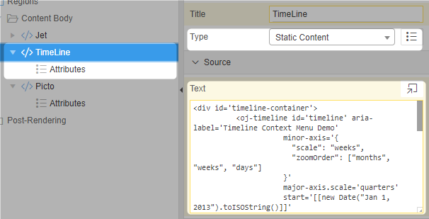 Integrando Oracle JET v5.1 en Oracle Apex + Jet TimeLine y PictoChart ...